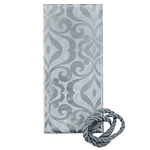 Hallmark 56" Jumbo XL Plastic Gift Bag (Silver Damask) for Engagement Parties, Bridal Showers, Weddings, Valentines Day, Holidays or Any Occasion
