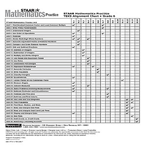 Staar Mathematics Practice Grade 6 II Teacher Resource