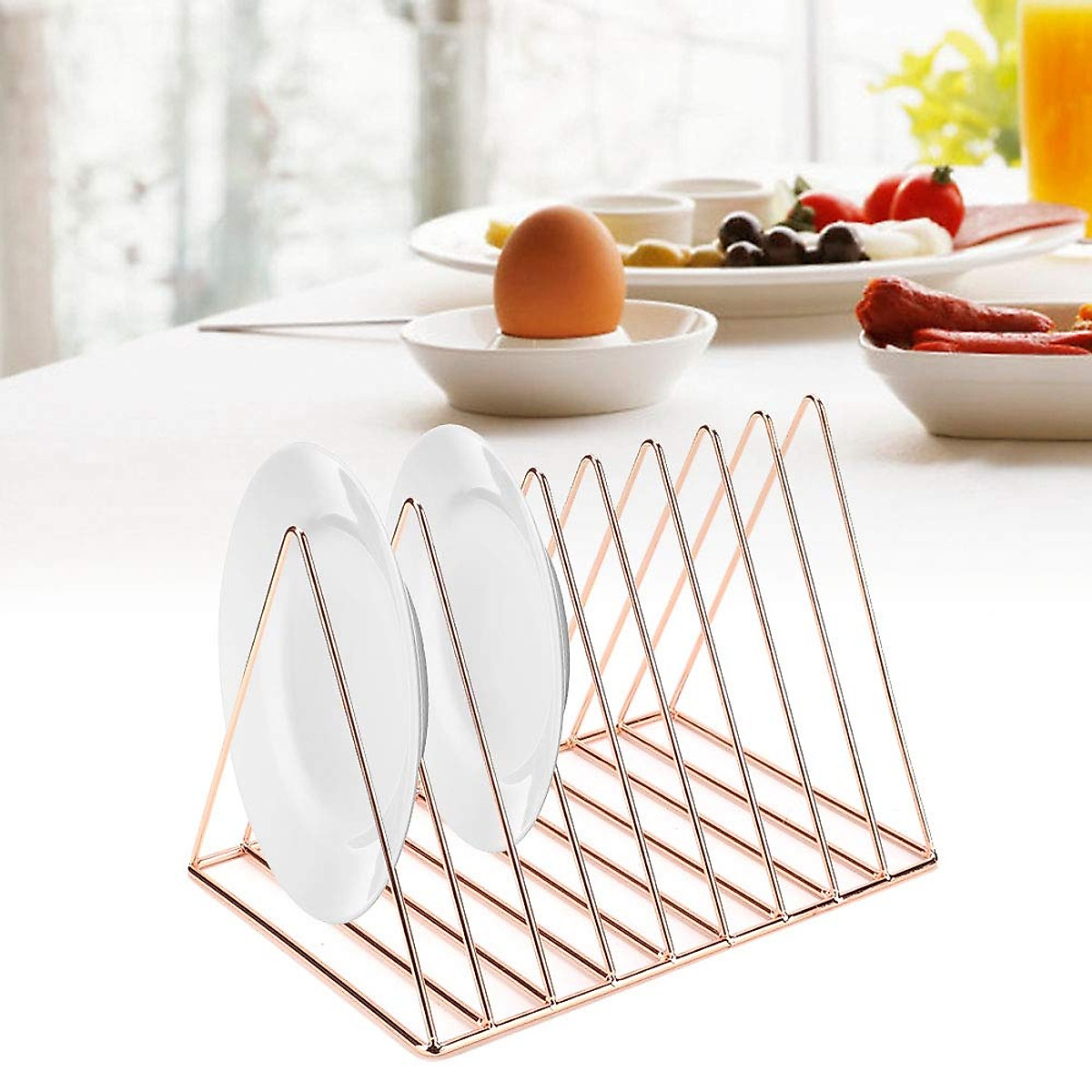Pan Organizer,Plate Organizer for Cabinet,Cutting Board Organizer,Kitchen Organizer for Plates,Dishes Bowl Utensils Storage Rack Drainer Shelf