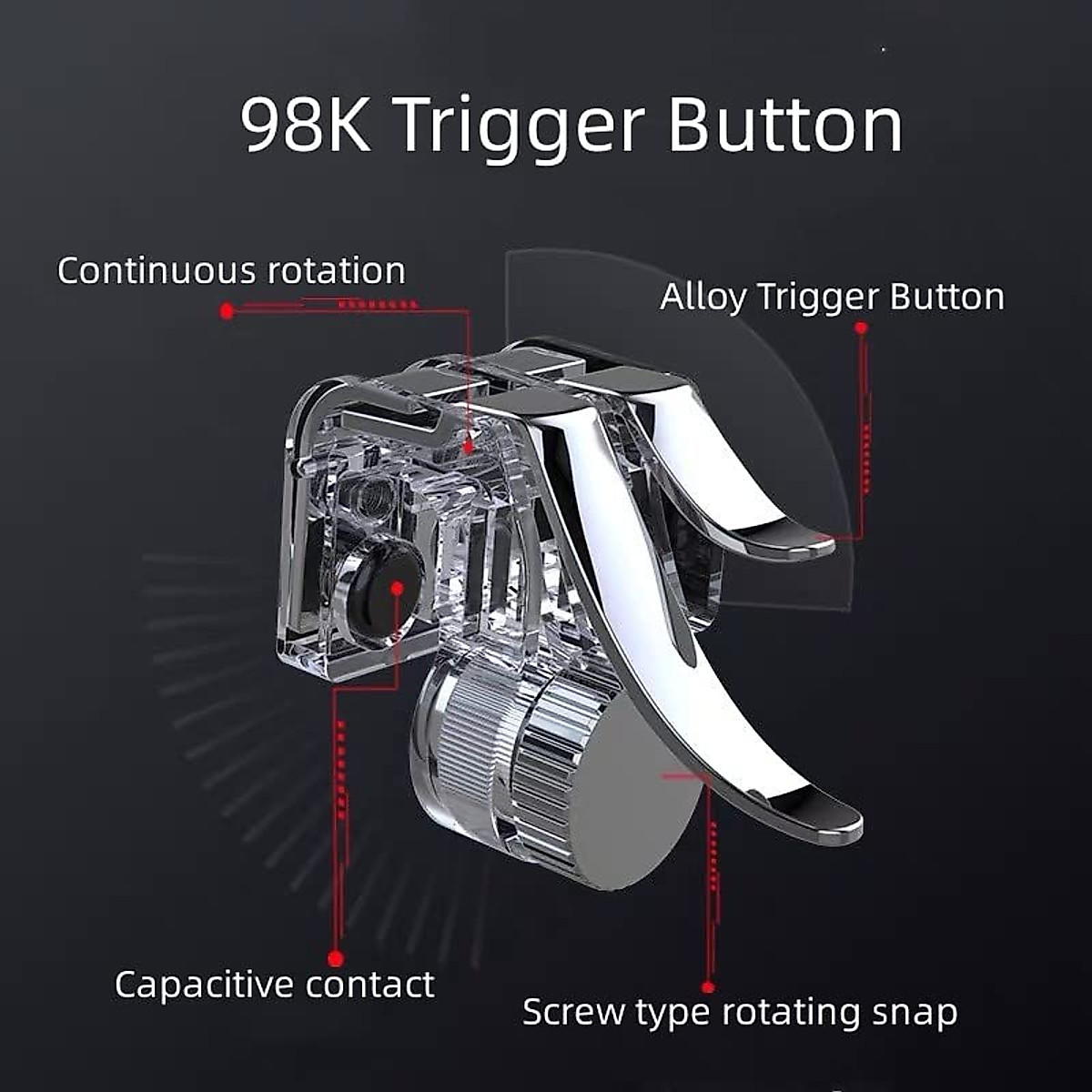 Mobile Game Controller Physical Auxiliary Position Automatic Press Gun Quick Aim Trigger Joystick (a Pair)