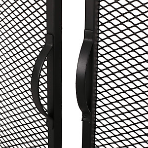Christopher Knight Home Novia Modern Iron Fireplace Screen, Matte Black