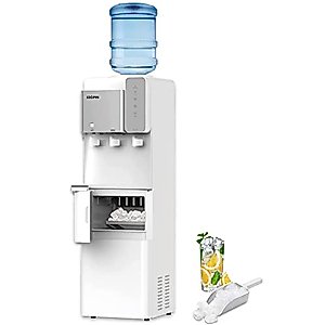 SOOPYK Hot and Cold Water Dispenser with Ice Maker for 5 Gallon Bottle Water Cooler Dispenser Built-in Ice Maker 27 lbs in 24 hrs with Child Safety Lock