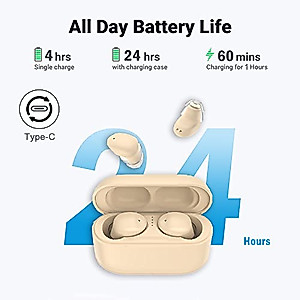 A.FORVI Sleep Earbuds Invisible Bluetooth Earbuds for Sleeping Smallest Sleep Buds Tiny Mini for Side Sleepers Wireless Hidden Headphones Small Discreet Bluetooth Earpiece with Charging Case