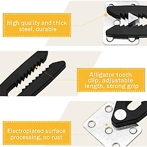 Waziaqoc 4 Pcs Sectional Couch Connector, Heavy Duty Couch Snap Alligator Sofa Connector Sofa Interlocking Connector Furniture Joint Snap with Mounting Screws