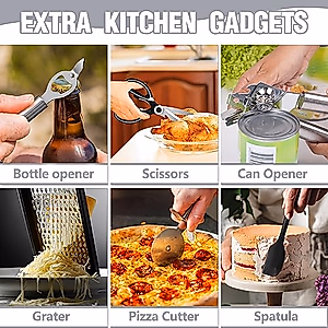 Kitchen Utensils Set- 34PCS Silicone Cooking Utensils with Holder, Umite Chef Heat Resistant Kitchen Utensil Spatula Set for Nonstick Cookware, Black Wooden Handles Kitchen Gadgets Tools Set