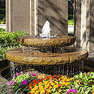 Brass Bubbling Fountain Nozzle, G1/2 Female Thread G3/4 Male Thread Spray Head Pond Sprinkler for Garden Pond Amusement Parks Library