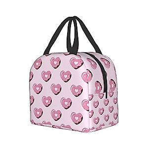 Cute Donut Lunch Box Insulated Lunch Boxes Waterproof Lunch Bag Eusable Repeat Lunch Tote