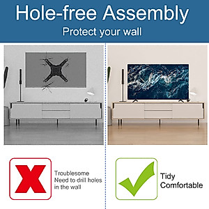 TV Base Stand for Hisense TV Legs, TV Stand Legs for Hisense 32" 43" 50" 55" 58" 65" Smart TV, for 32H4030F3 43R6E3 50R6E3 50A6G 55H6570 55H6570G 58H6870, TV Stand Base with Screws