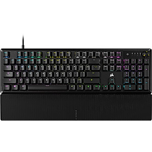 CORSAIR K70 CORE RGB Mechanical Gaming Keyboard with Palmrest - Pre-lubricated Corsair MLX Red Linear Keyswitches - Sound Dampening - Media Control Dial - iCUE Compatible - QWERTY NA Layout - Black