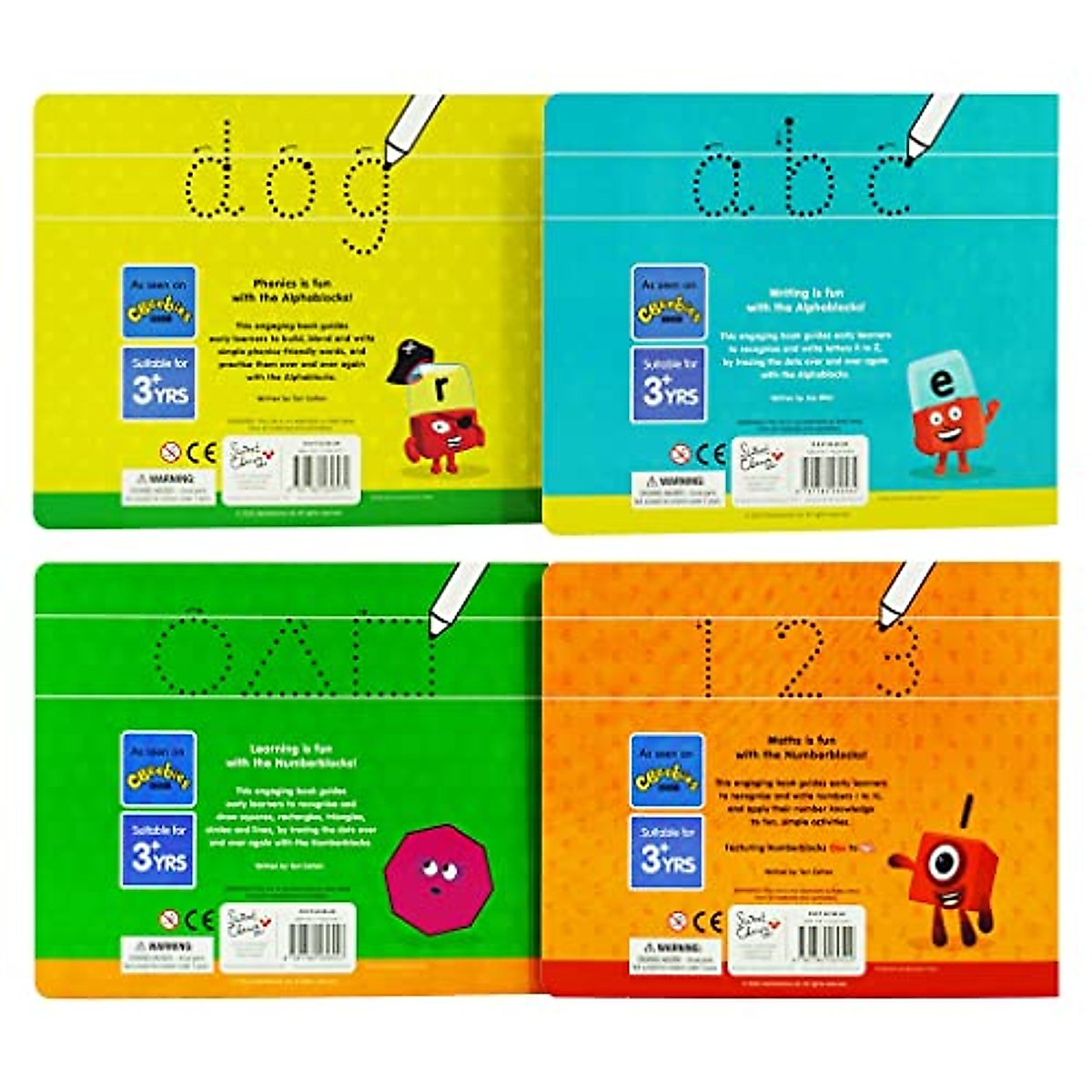 Numberblocks and Alphablocks: My First Numbers and Letters 4 Book Wipe-Clean Box Set (pen included): a set of 4 wipe-clean books (pens included)