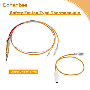 Gohantee 20" Propane Portable Tank Top Heater Thermocoupler 2304885 Universal Safety Assembly Compatible with Mr Heater Dura Heat COSTWAY Remington ProCom and More