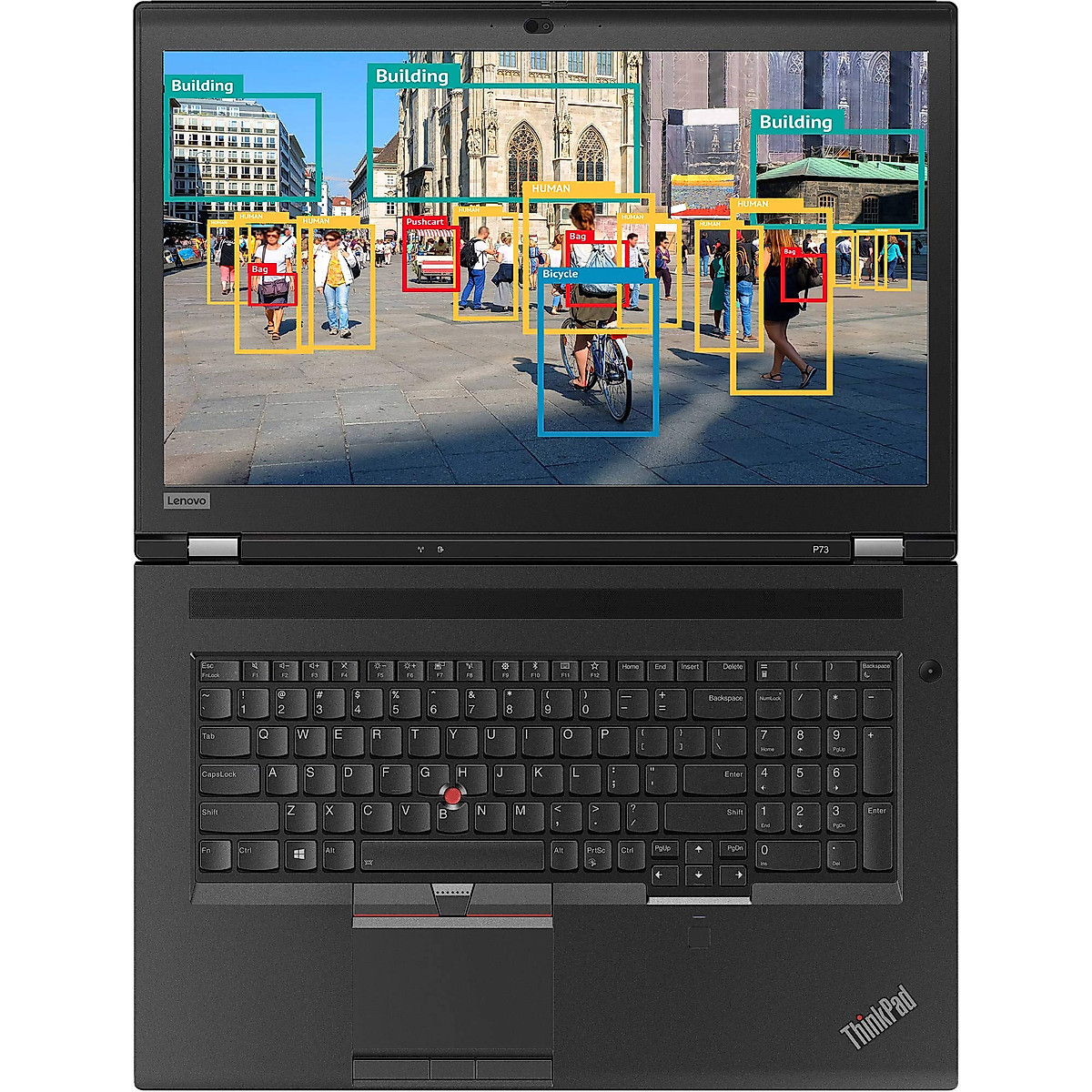 Lenovo ThinkPad P73 Workstation Laptop (Intel i7-9750H 6-Core, 16GB RAM, 512GB SATA SSD, Quadro P620, 17.3" Full HD (1920x1080), Fingerprint, 3xUSB 3.1, 1xHDMI, Win 10 Pro) with USB3.0 Hub