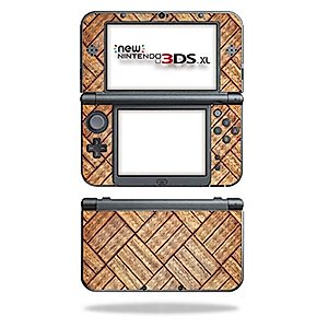MightySkins Carbon Fiber Skin for Nintendo New 3DS XL (2015) - Parquet | Protective, Durable Textured Carbon Fiber Finish | Easy to Apply, Remove, and Change Styles | Made in The USA
