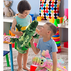 DolliBu Plush Alligator Stuffed Toys - Soft Huggable Alligator Plush Kit, Adorable Creature Plush Toys, Super Soft Plush Doll Wildlife Toys for Kids and Adults - 3 Pack