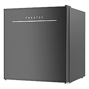 Frestec 1.7 Cu.Ft Mini Fridge with Freezer,Mini Fridge for Bedroom,Small Refrigerator,Dorm Refrigerators with Freezer,Mini Refrigerator for Office,Apartment,Dorm,Bedroom (Black)