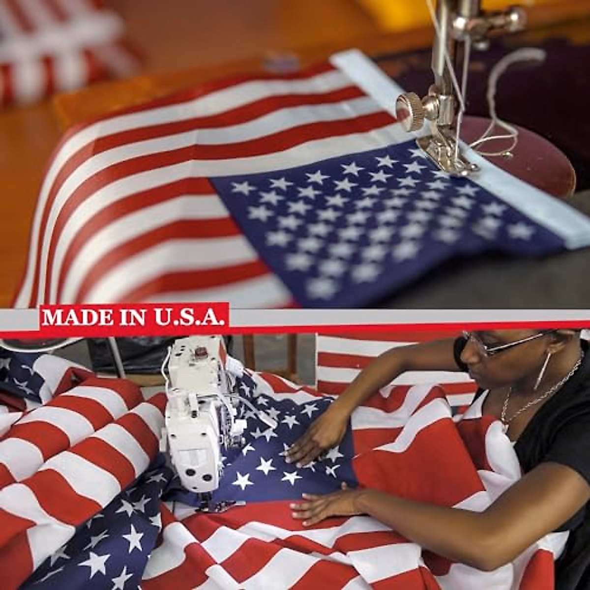 American Flag 3x5 FT For Outside 100% Made in USA, Most Durable Nylon US Flag, Heavy Duty, Luxury Embroidered Star with Brightly Colored Brass Grommets Premium US Flag (3x5 Ft)