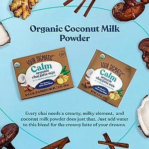 Chai Latte by Four Sigmatic | Organic Instant Chai Latte with Turkey Tail, Reishi Mushrooms & Coconut Milk Powder | Supports Gut & Digestion Health | Decaf, No Dairy & Gluten-Free | 10 Count