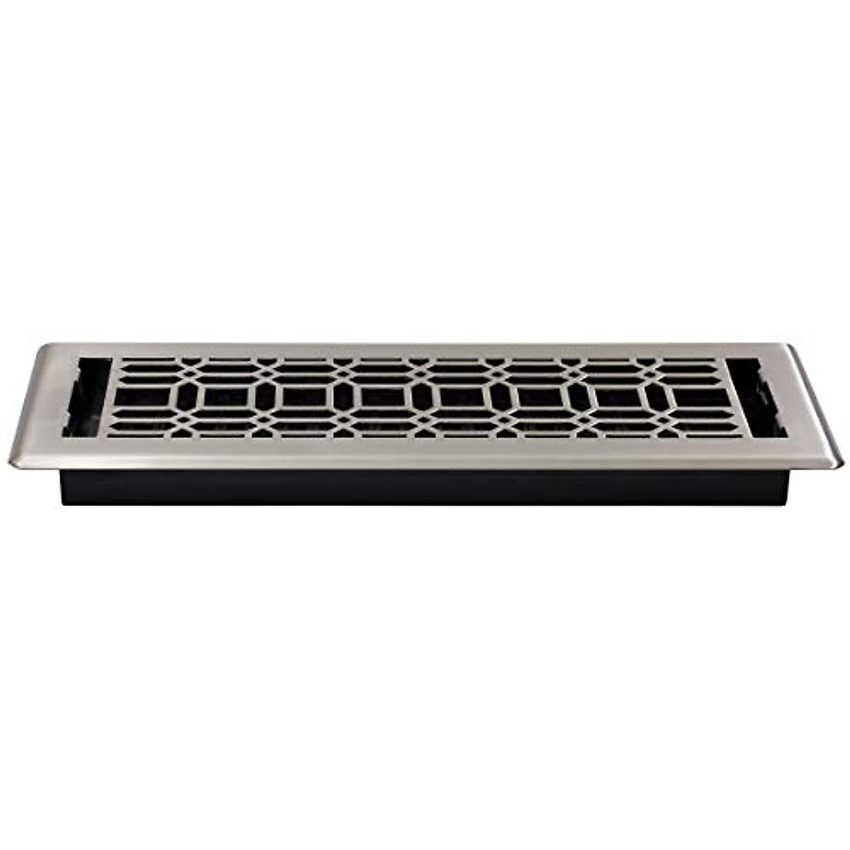 Decor Grates NGH414-NKL New Gothic Floor Register, 4 x 14 Inches, Plated Nickel