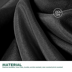 Surmente Tablecloth 14 ft Polyester Table Skirt for Weddings, Banquets, or Restaurants(Black) … …