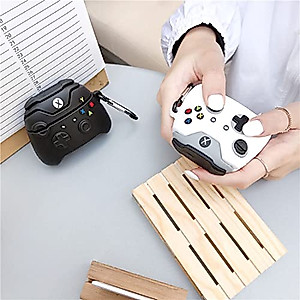 Compatible with AirPod 3rd Case Cute,3D Cartoon Cute Design Silicone for 2021 AirPod 3rd Case for Kids/Girls/Teens Boys (Handle Black)