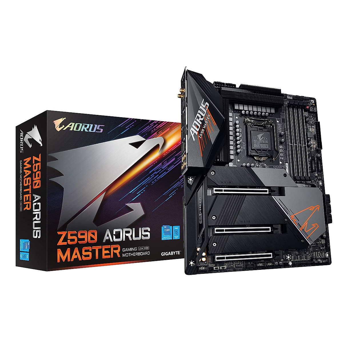 GIGABYTE Z590 AORUS Master (LGA 1200/Intel Z590/ATX/Triple M.2/PCIe 4.0/USB 3.2 Gen2X2 Type-C/Intel WiFi 6E/AQUANTIA 10GbE LAN/Gaming Motherboard)