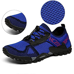 ABAO Hiking Shoes Men Women Outdoor Sports Shoes Non-Slip Breathable Sneakers Low Top Walking Shoes for Outdoor Trailing Trekking Walking Climbing Travel Lightweight Blue 8 Women/6.5 Men