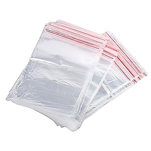 100PCS Food Storage Plastic Sealing Bags PE Material Candy Bags Nut Bags Preserved Fruit Bags Dessert Bags Durable Reusable Food Package Bags Zip Lock Design for Home Snack Shop (13 * 19CM)