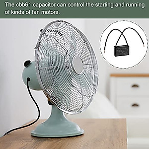 YOKIVE 3Pcs Ceiling Fan Capacitor CBB61, Metallized Polypropylene Film Capacitor Great for Fans Pumps Motors Running (0.8uF 250V AC 2 Wires 50/60Hz)