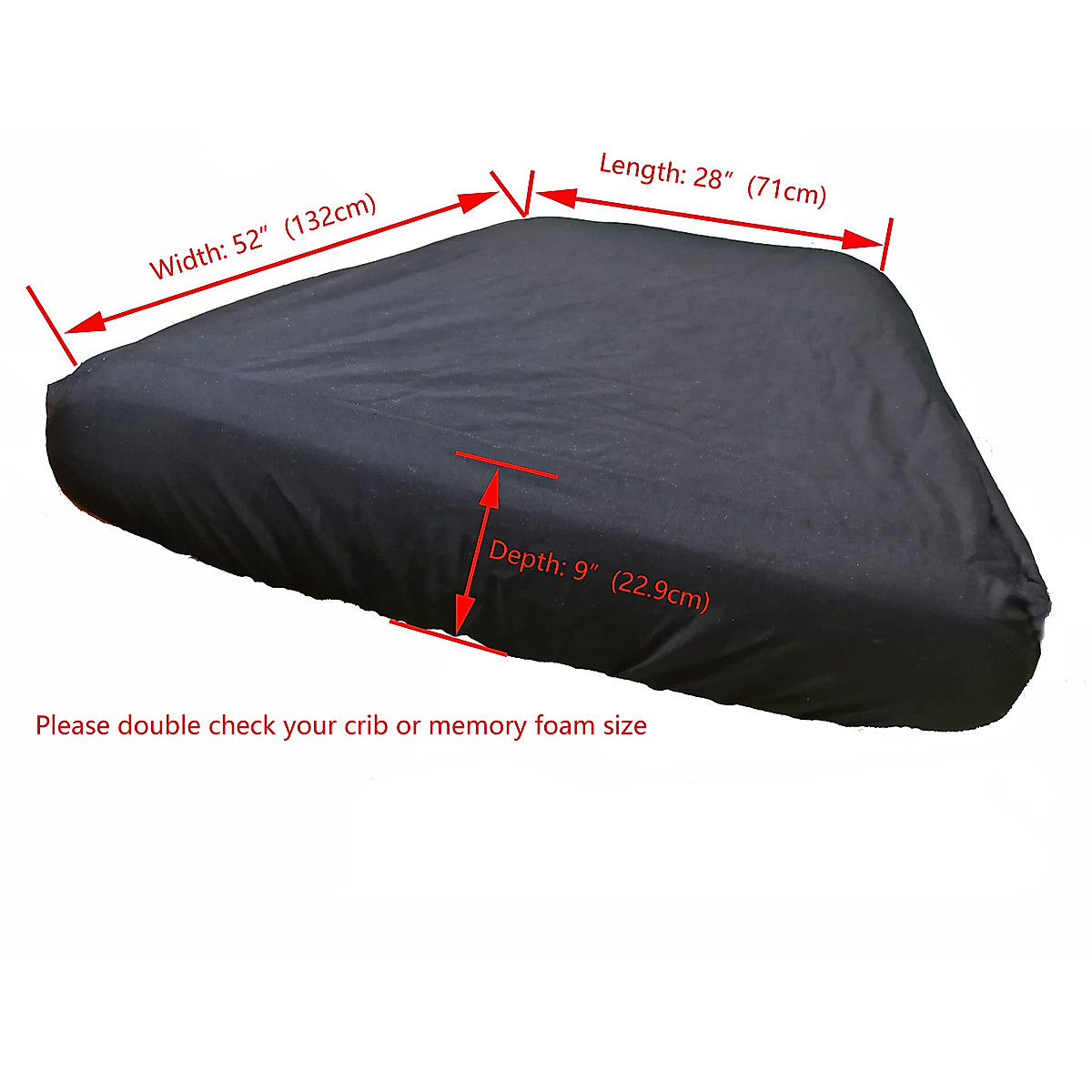 Baby Crib Size Mattress Pad Premium Hypoallergenic Fitted Waterproof Mattress Protector Dust Protection Breathable Bed Cover Bedspread Deep Pocket Coverlet 52x28-fits up to 9"