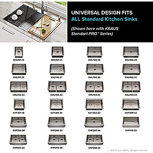 Kraus KRM-10NB Kore Multipurpose Over-Sink Roll-Up Dish Drying Rack, 21 Inch-Regular, (Cyan Blue), 20.5 L x 12.3 W