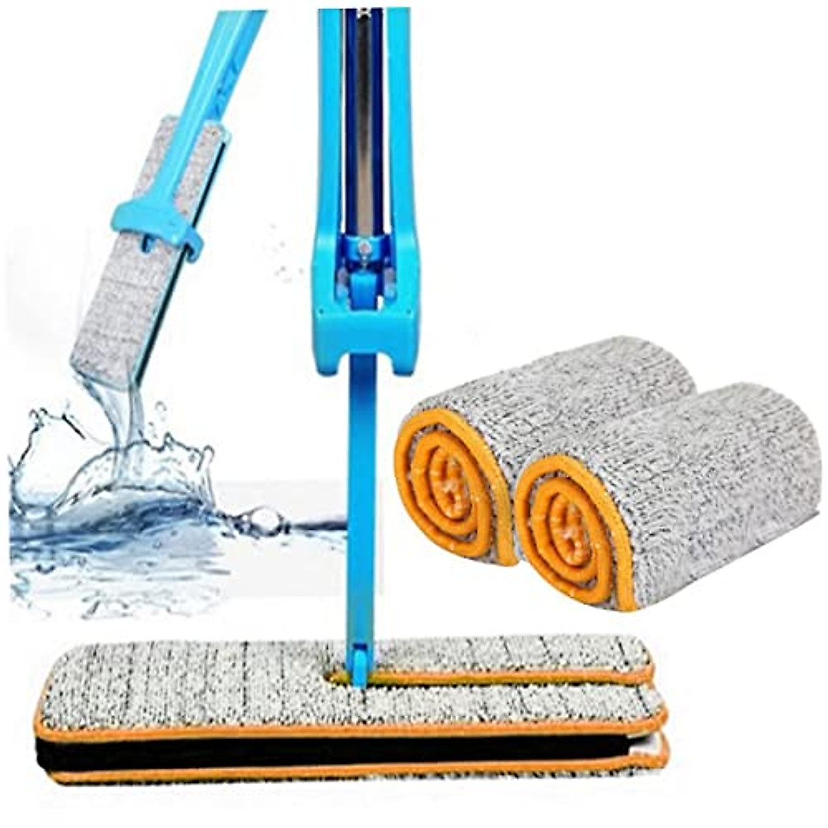 Hoement 2pcs Mop for Wood Floors Floor Mops Push Mop Cloth Double Sided Mop Cloth Mop Accessories Dust Cloth Clean Car Wash Brush