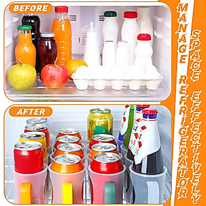 4 Pcs Plastic Portable Soda Can Organizer for Refrigerator Organizer Bins Drink Storage for Fridge Soda Can Holder for Refrigerator Beer Can Racks Drink Can Dispensers for Beverage Pantry Fridge Shelf