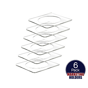 6 Pack Clear Acrylic Coasters Bar Decor Table Protection That Holds Cocktail Napkins by Marketing Holders