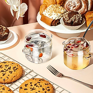 Glass Simmer Pot Thickened Glass Cooking Pot 350ml Glass Potpourri Simmer Pot Clear Pot Microwave Safe Saucepan for Soup Pasta Noodle Milk Food