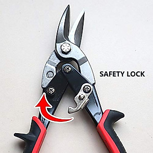 Metal Shears Aviation Snip Set 3 Pack Tin Snips Cutters - Left, Right and Straight Metal Cutting Shears - Snips for Sheet Metal -Cutting Pliers Snip