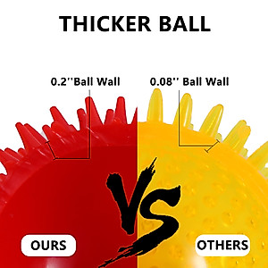 Vatrepeo 4.5'' Dog Balls 2 Pack Squeaky Dog Toys for Large Dog Spikey Dog Ball for Aggressive Chewers Squeaky Balls for Dog Balls