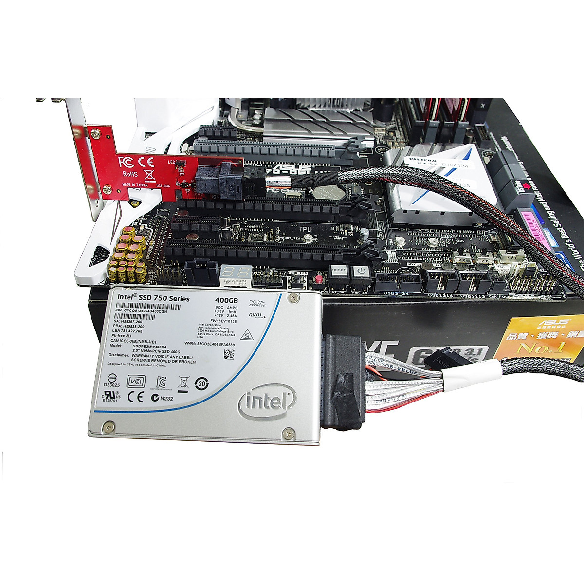 Ableconn PEXU2-131 PCI Express x4 to SFF-8643 Adapter Card for PCIe U.2 NVMe SSD - Support 2.5-inch U.2 NVMe SSD - U.2 SSD Adapter