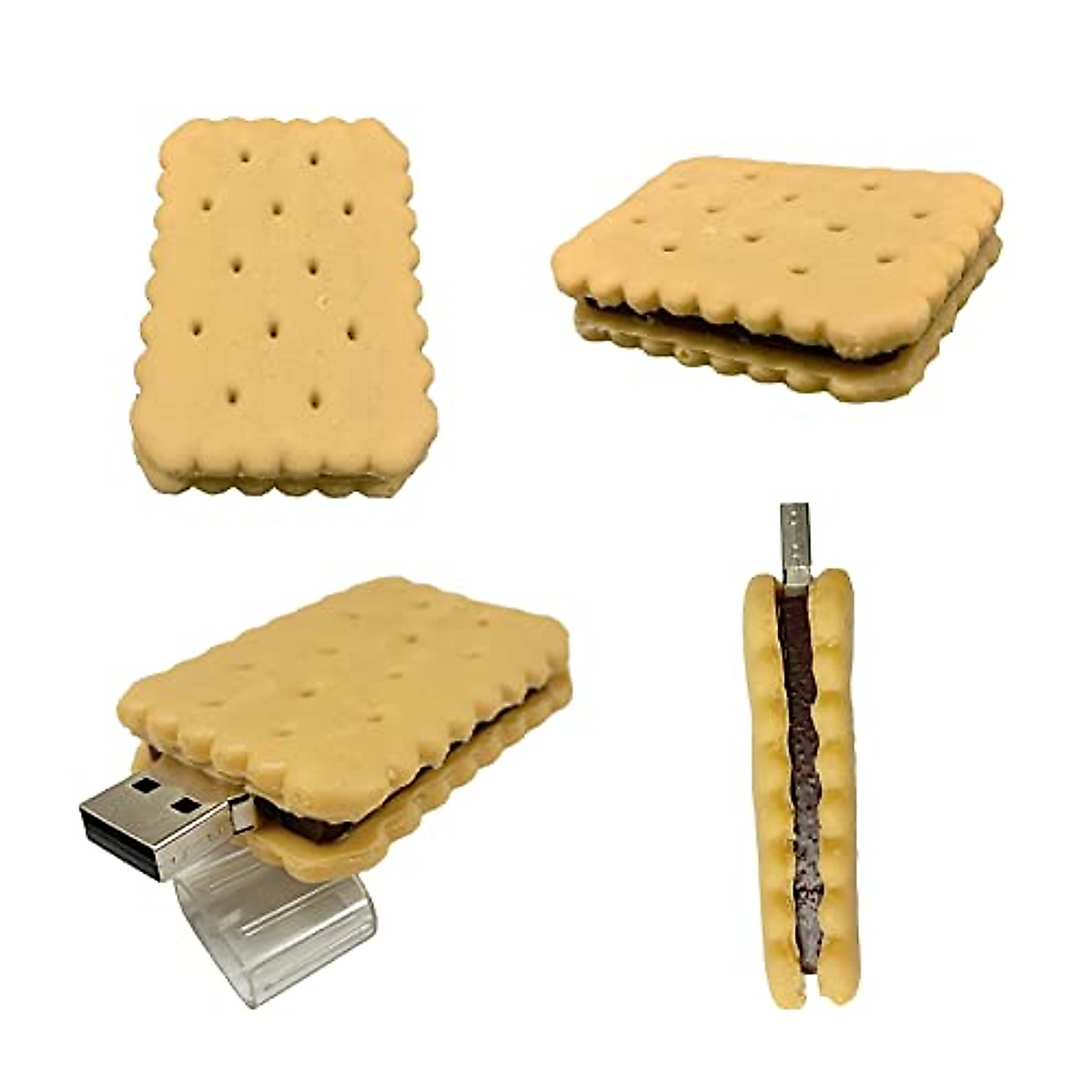 32GB USB Flash Drive Cookie-Shaped, BorlterClamp Novelty USB Drive Thumb Drive Memory Stick for External Data Storage