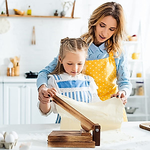 SHERCHPRY Wooden Dough Pressing Tool: Dumpling Maker Pastry Press Skin Press Tool Manual Tortilla Press Pancake Ravioli Chapati Roti Taco Corn Maker