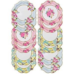 Talking Tables Truly Scrumptious Floral Plates for a Tea Party, Wedding, Multicolor (1)