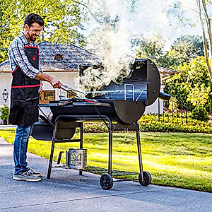 27 inch Charcoal Ash Pan Replacement for Char-Griller 1224 1324 2121 2222 2727 2828 2929, Charbroil 17302056 Grill Grates Replacement with 2pcs Grate Hanger