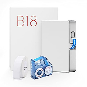 YuLinca Bluetooth Thermal Transfer Label Maker, B18 Mini Color Label Printer 0.6 Inch Portable Labels Printing Machine for Indoor/Outdoor Identification, Laboratory and Equipment