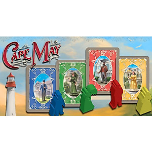 Thunderworks Games - Cape May | Seaside Resort City Building Board Game | Strategy Resource Management and Set Collection | Thematic Board Game | Ages 14+ | Family Game for 1-4 Players |60-120 Minutes