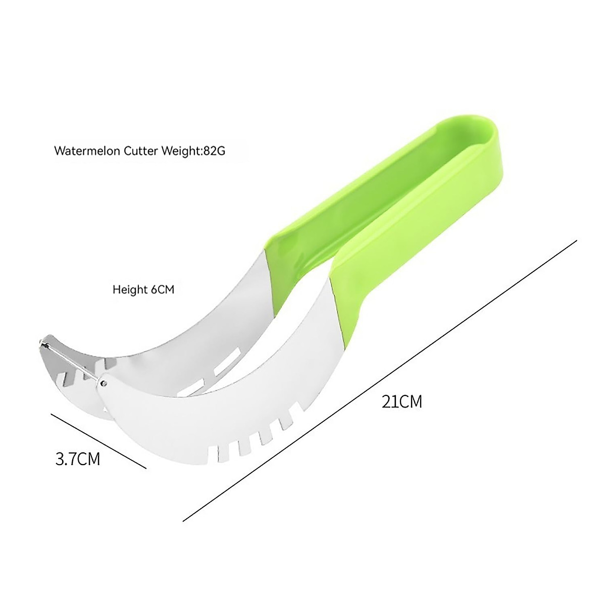 ZEHRAI Watermelon Slicer Cutter, Watermelon Fork Slicer, Summer Watermelon Cutting Artifact, Stainless Steel Fruit Forks Slicer Knife for Family Parties Camping