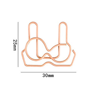 12pcs Cartoon Paper Clips Funny Underwear Shape Office Supply Accessories Cute Paper Needle Multicolor Bookmark (Bra)