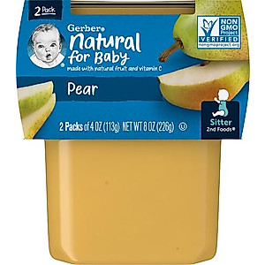 Gerber Baby Food Pear, 4 Oz, 2 Ct Tubs