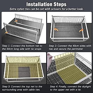 Quaocens Pigeon Traps with Four Channel One Way Entrance,Pigeon Cage with Anti-Escape Slot,Portable Easy to Assemble Outdoor Bird Cage for Rooftops Patios Gardens Balcony Farms Warehouses