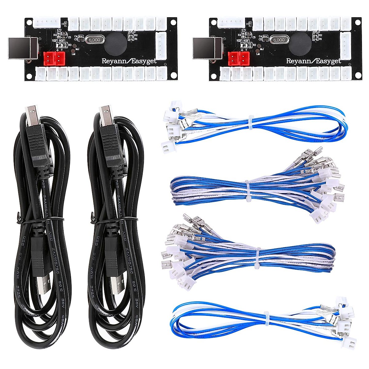 Qenker 2-Player Zero delay USB Encoder to Arcade Joystick and Arcade Buttons, USB Joystick Encoder for PC, MAME, Windows and Raspberry Pi