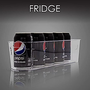 Brookstone, Long & Narrow Clear Plastic Storage Bin, Closet and Accessories Organizer, Kitchen/Pantry/Refrigerator & Freezer Food Container, Under Sink Cleaning Supplies Basket [BPA Free]