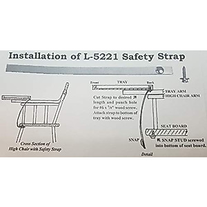 High Chair Safety Strap in Natural Leather